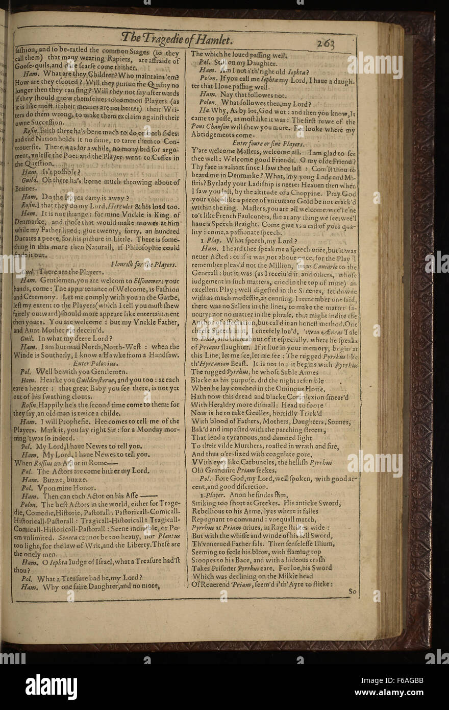 A page from the First Folio of Shakespeare's 'Hamlet,' first printed in ...