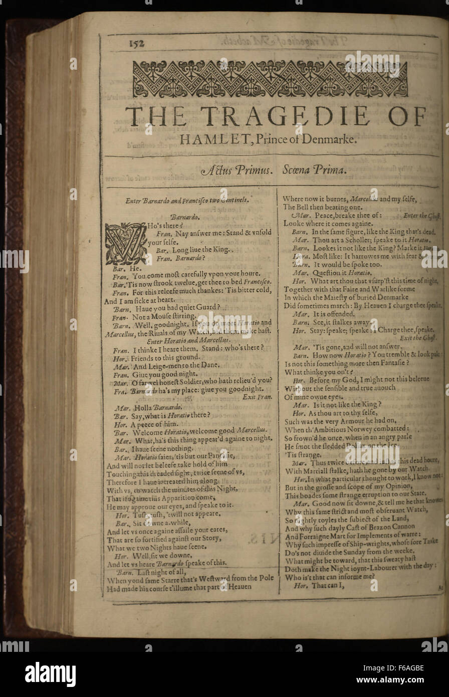 Shakespeare First Folio Hamlet