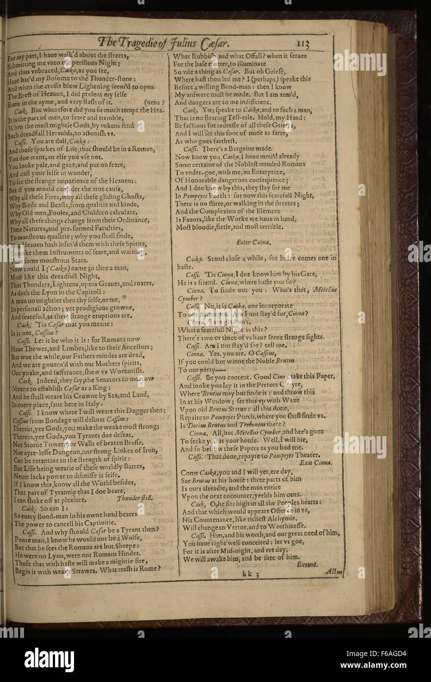 The First Folio edition of *The Tragedy of Julius Caesar* includes one ...