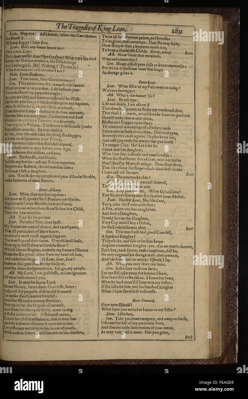 Page from the First Folio edition (1623) of Shakespeare's 'The Tragedy ...