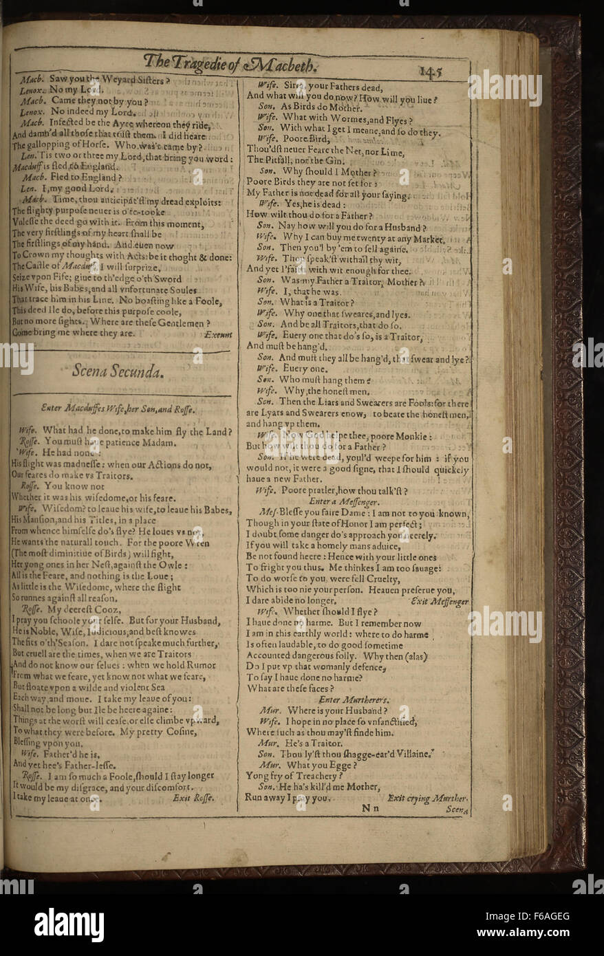 The First Folio of *The Tragedy of Macbeth*, first published in 1623 ...