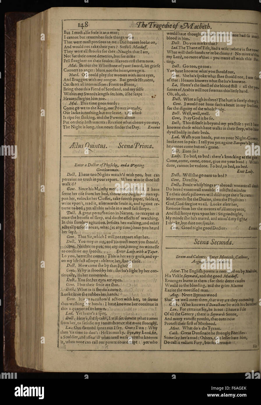 This page from the First Folio edition of Shakespeare’s 'The Tragedy of ...