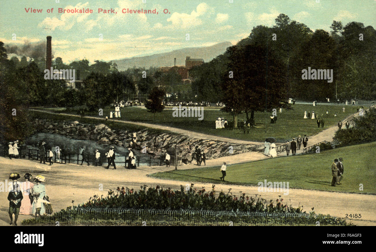 Aerial view of Brookside Park in Cleveland, showcasing its natural ...