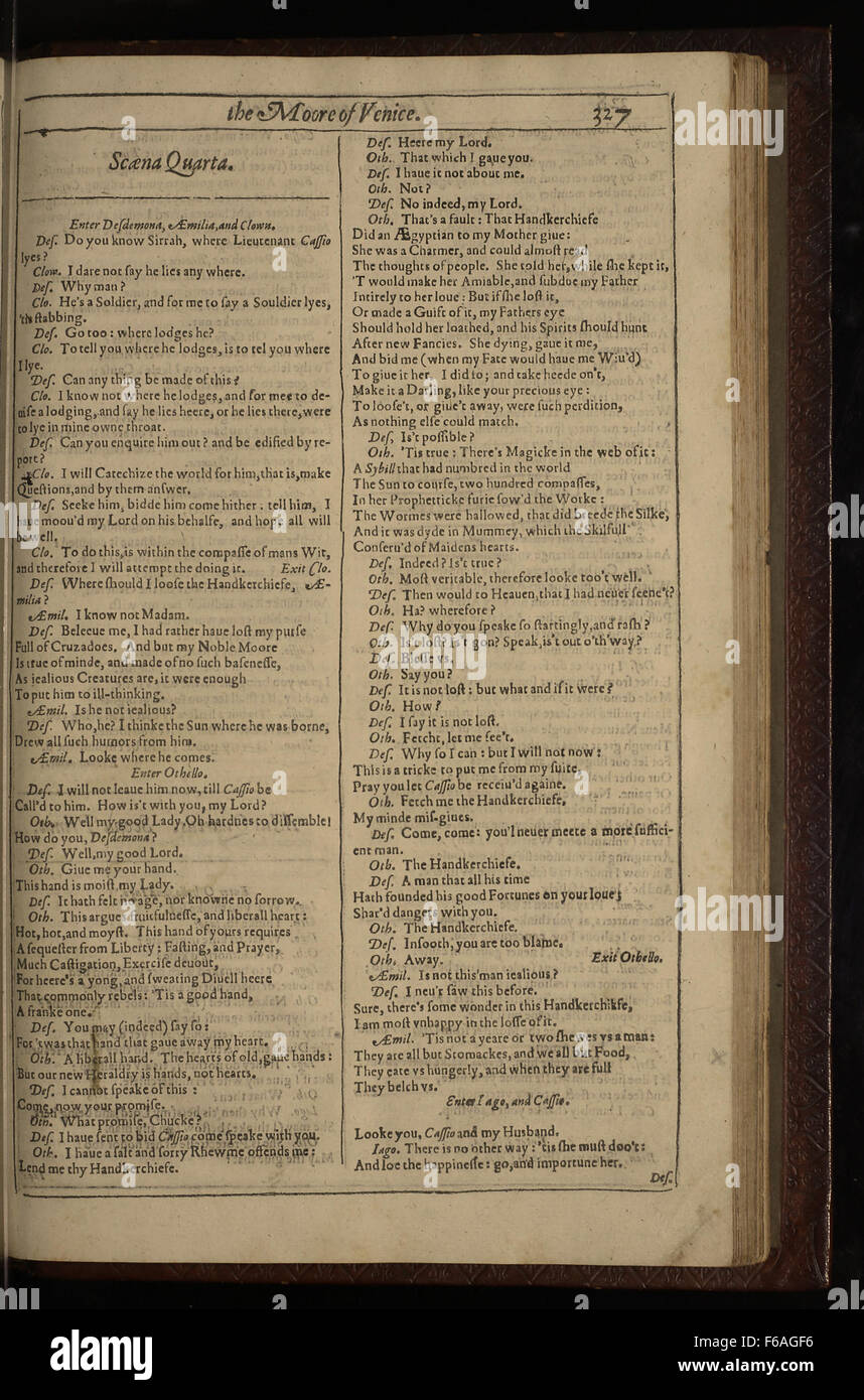 The First Folio edition of Shakespeare's 'The Tragedy of Othello, the ...