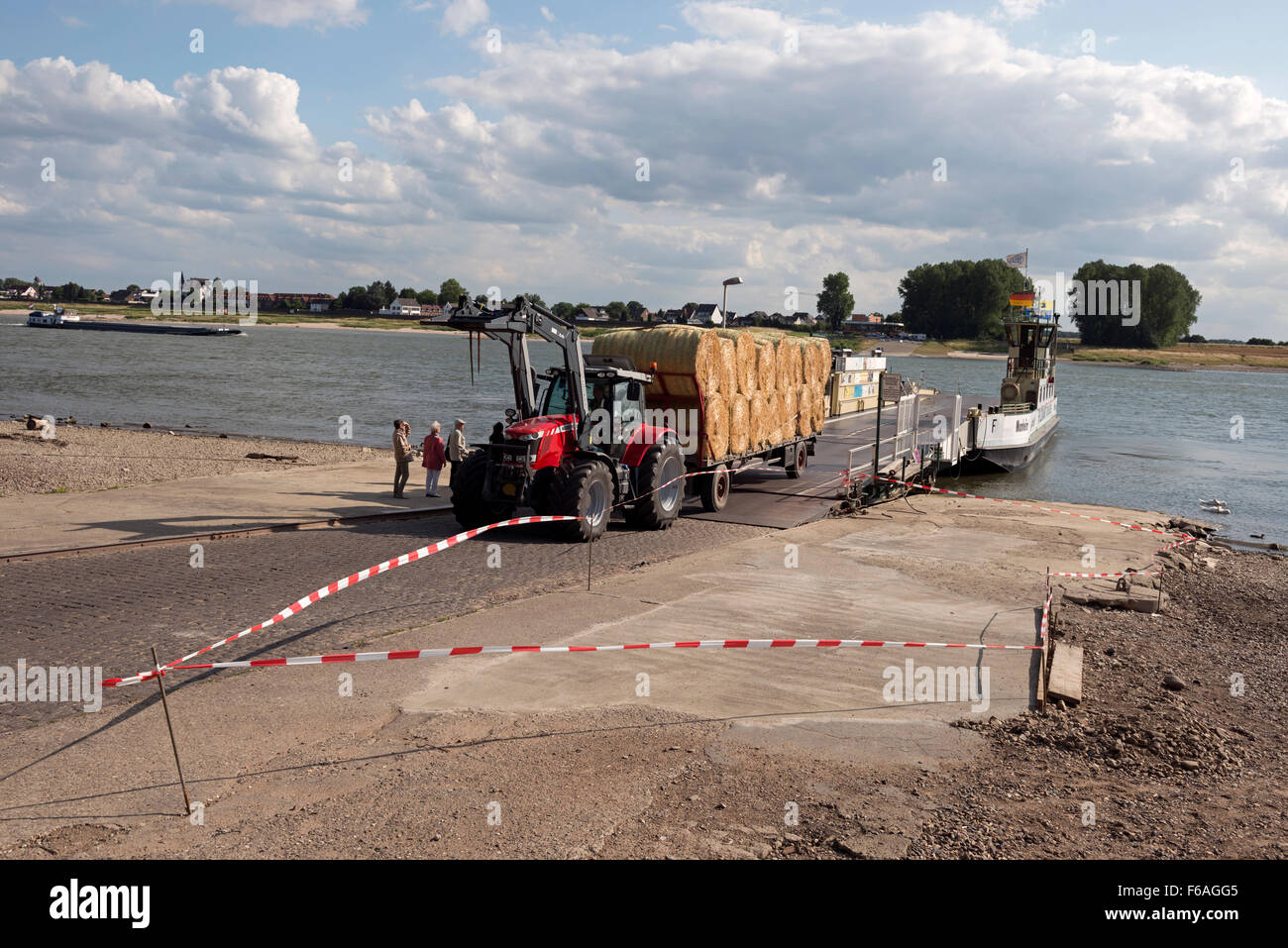 Rhine ferry, Hitdorf, North Rhine-Westphalia, Germany Stock Photo - Alamy
