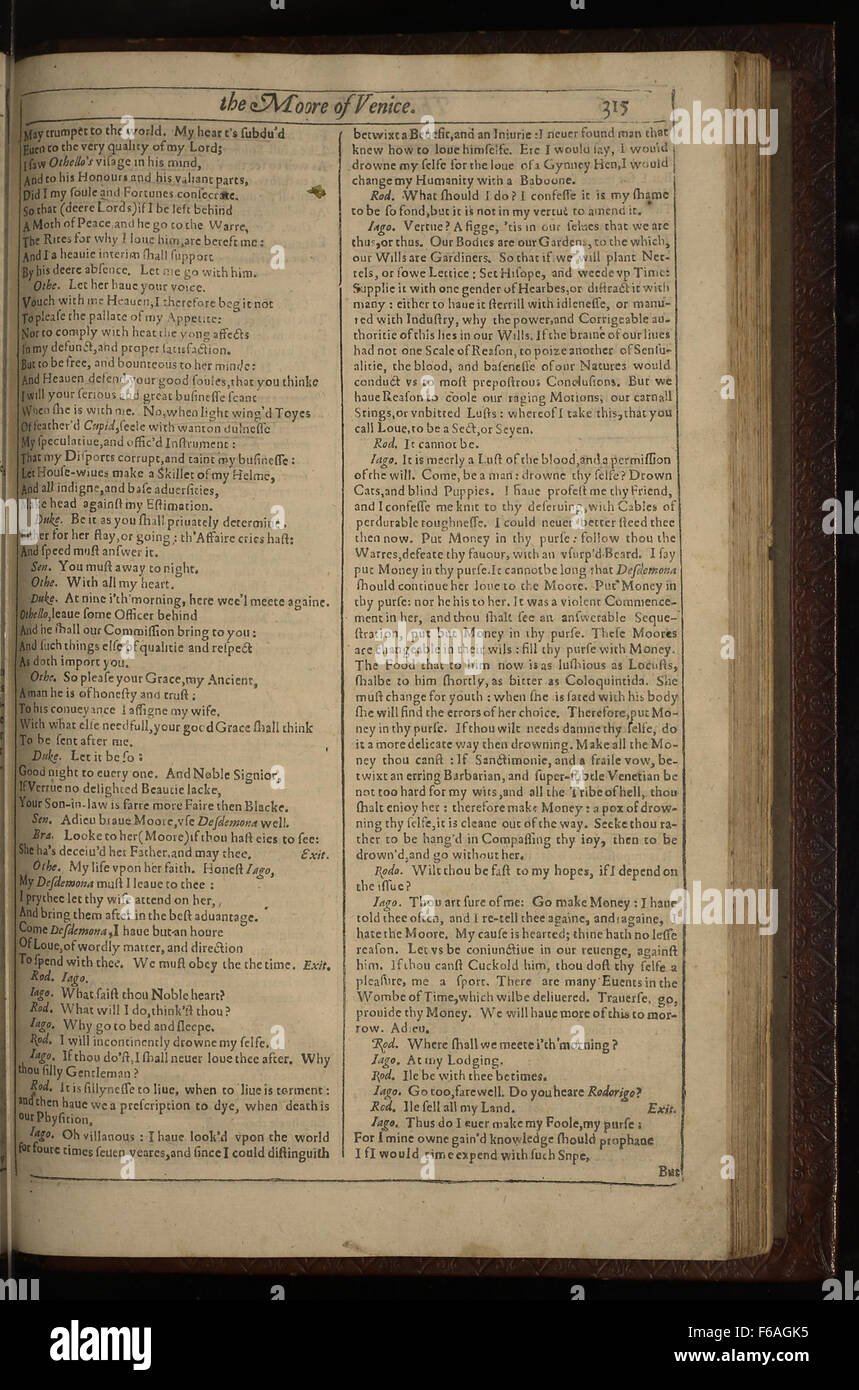 The First Folio edition of Shakespeare's 'The Tragedy of Othello, the ...