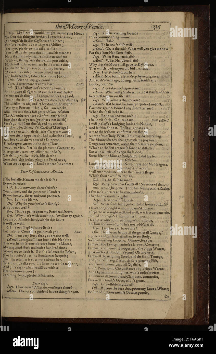 Page from the First Folio edition of Shakespeare's 'The Tragedy of ...