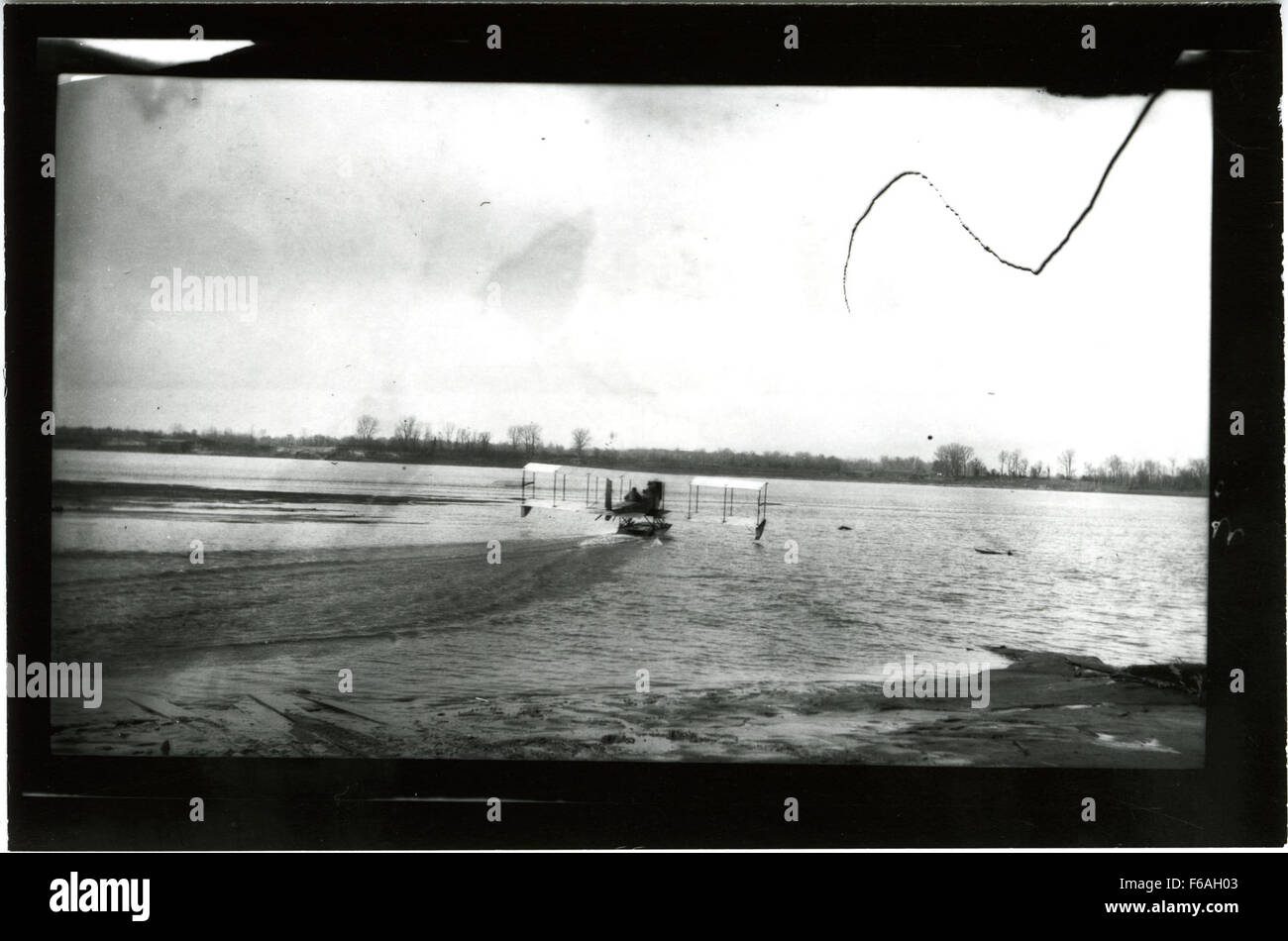 This image depicts an early flying machine, representing a significant ...