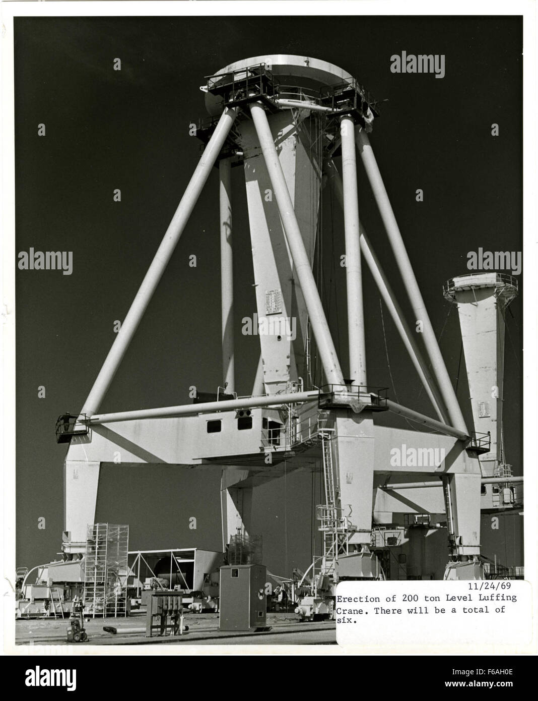 An image depicting the construction or installation of a 200-ton level ...