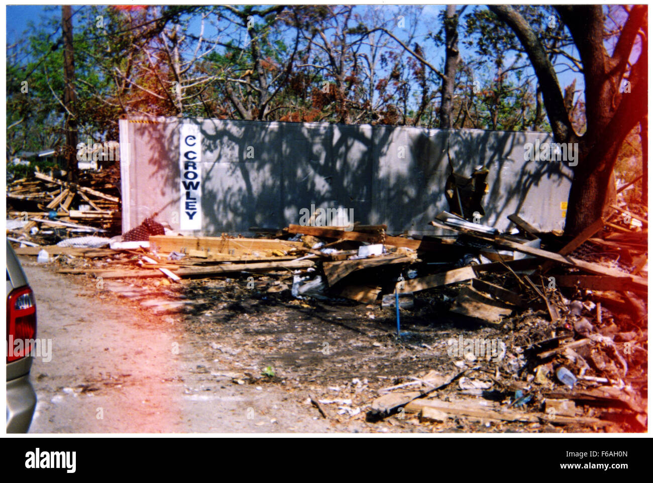 This photograph shows Gulfport, Mississippi, after Hurricane Katrina ...