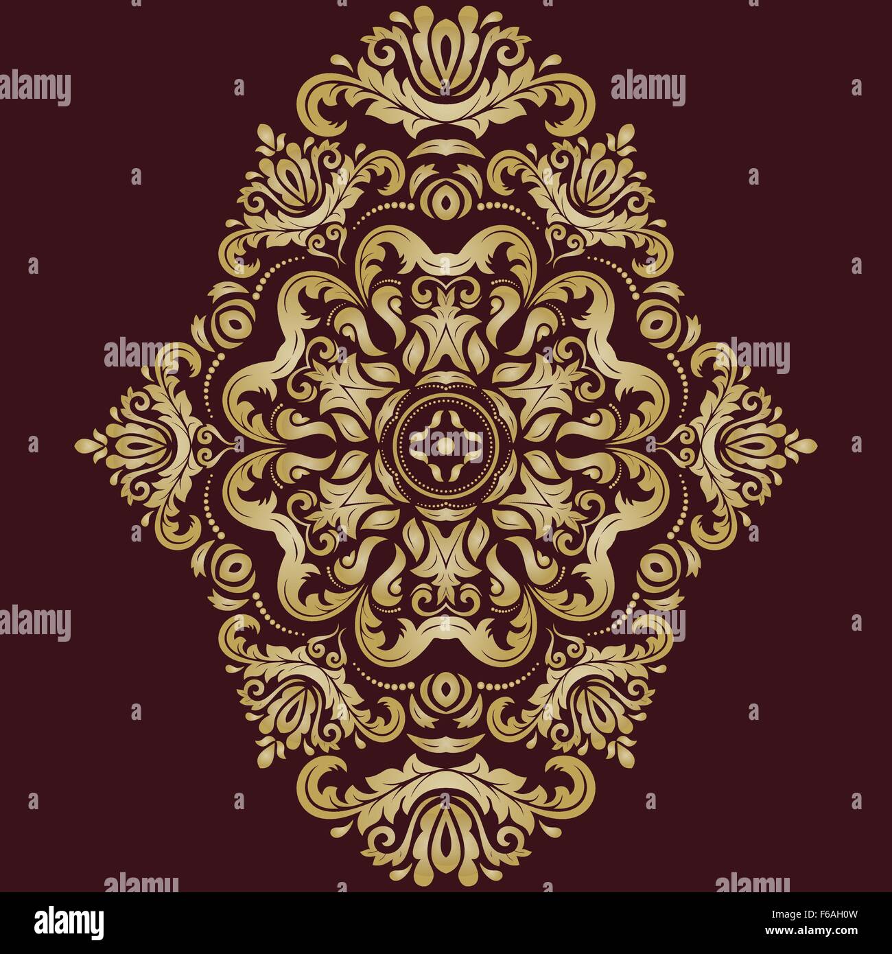 Damask Vector Oriental Pattern Stock Vector Image & Art - Alamy