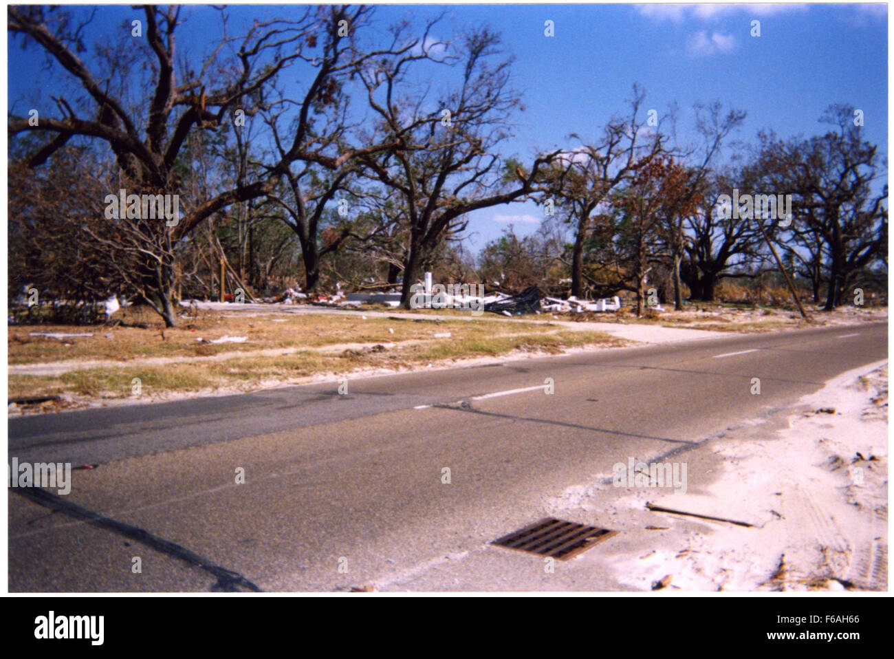 A view of Long Beach, located in Harrison County, Mississippi, on ...