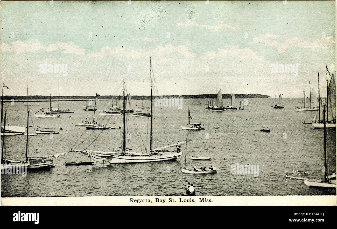 Photograph capturing a regatta event at Bay St. Louis, Mississippi ...