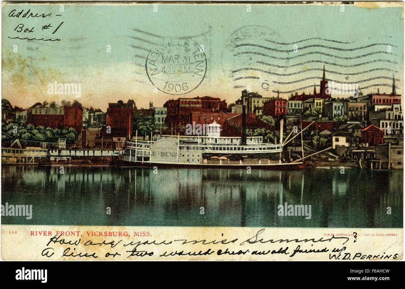 A view of the riverfront in Vicksburg, Mississippi, showcasing the ...
