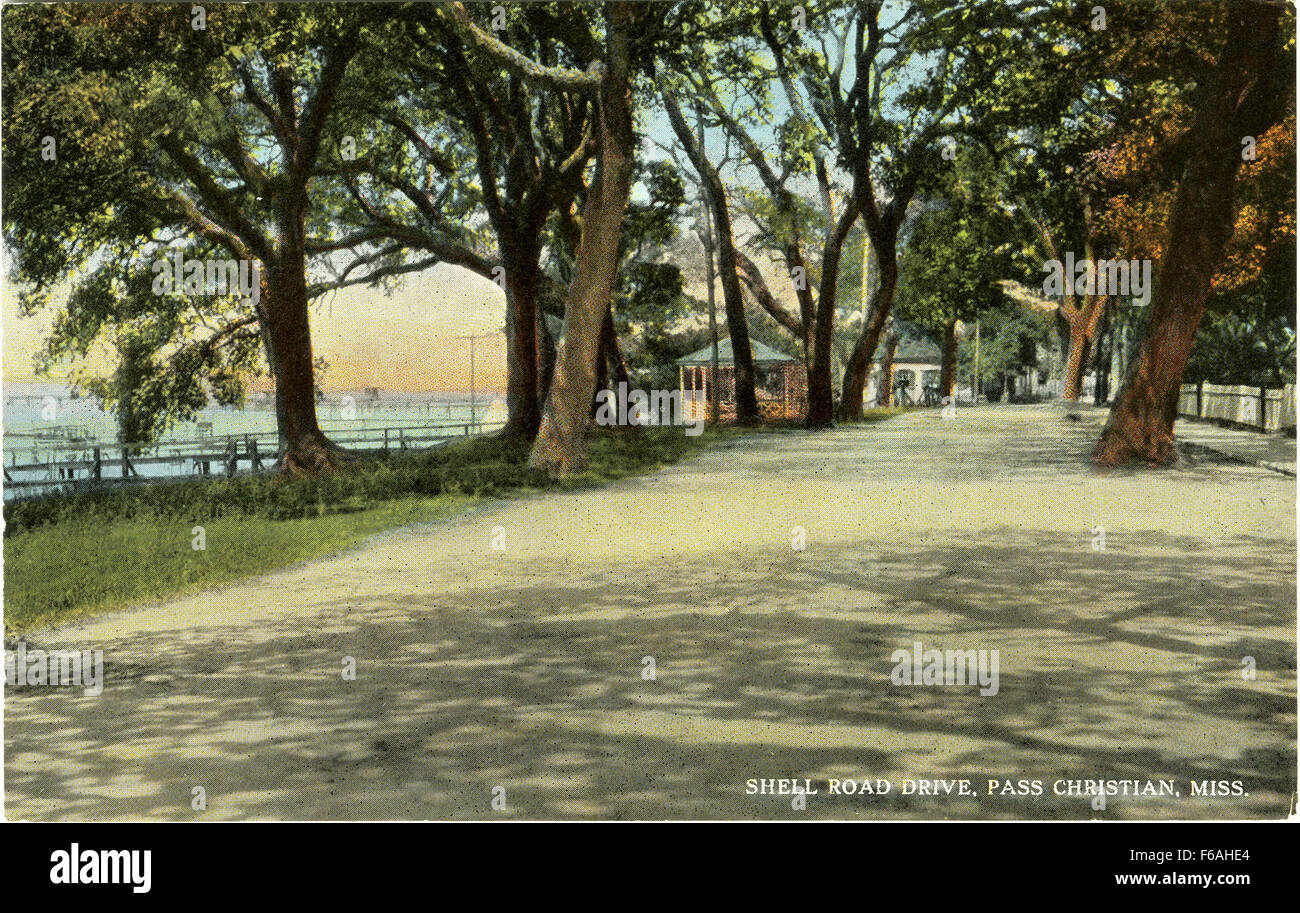 Shell Road Drive, Pass Christian, Miss Stock Photo - Alamy