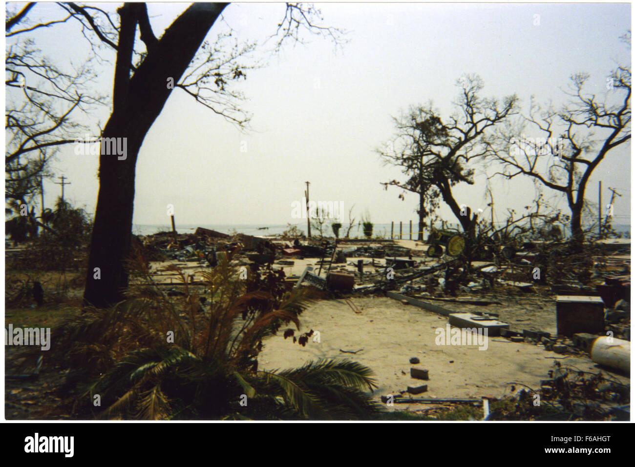 Photograph of the aftermath of Hurricane Katrina in Waveland, Hancock ...