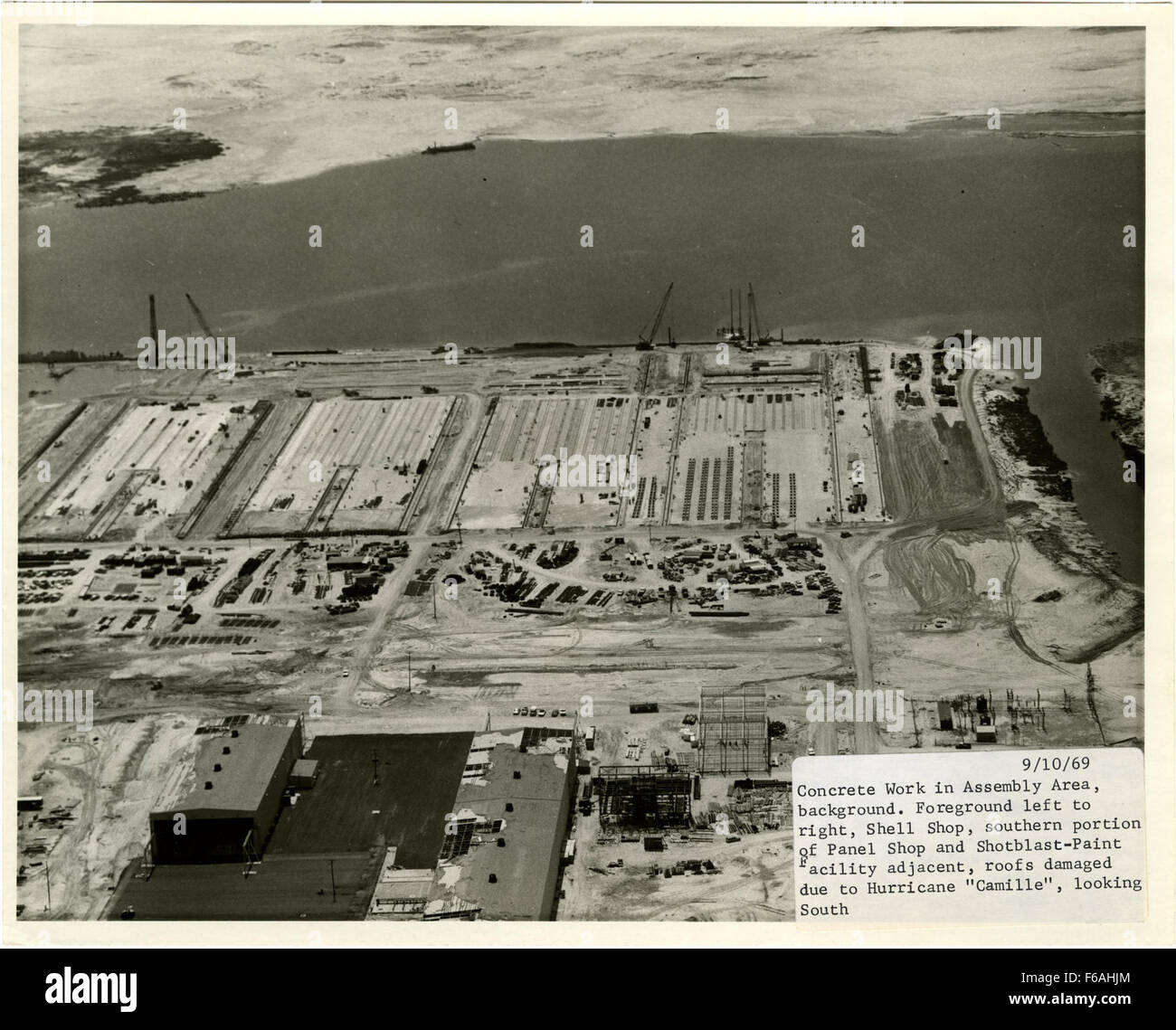 Concrete Work in Assembly Area, background Foreground left to right ...