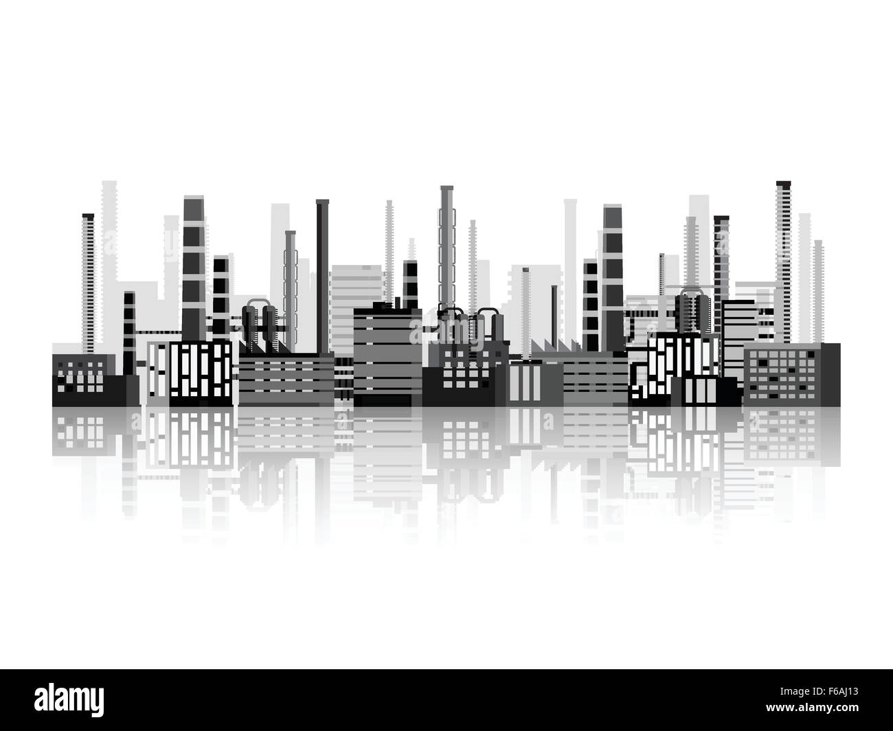 Vector illustration. Industry. Power plant. Factory. Industrial Stock ... Vector illustration. Industry. Power plant. Factory. Industrial Stock ...