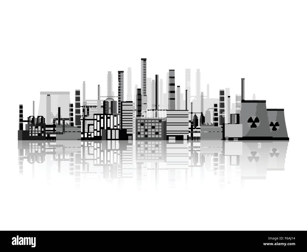 Vector illustration. Industry. Power plant. Factory. Industrial Stock ... Vector illustration. Industry. Power plant. Factory. Industrial Stock ...