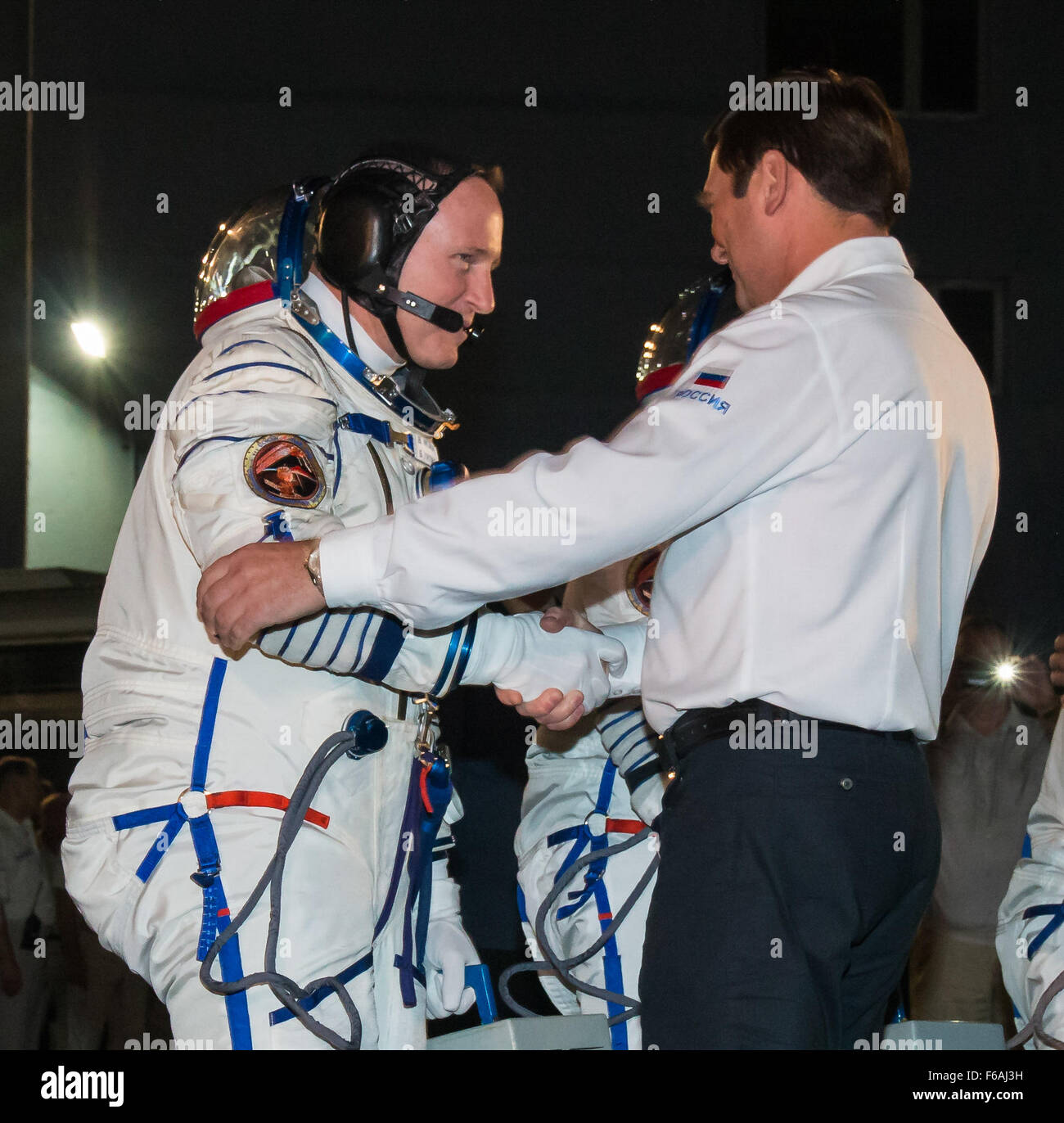 Expedition 41 crew members, including NASA astronaut Barry Wilmore and ...