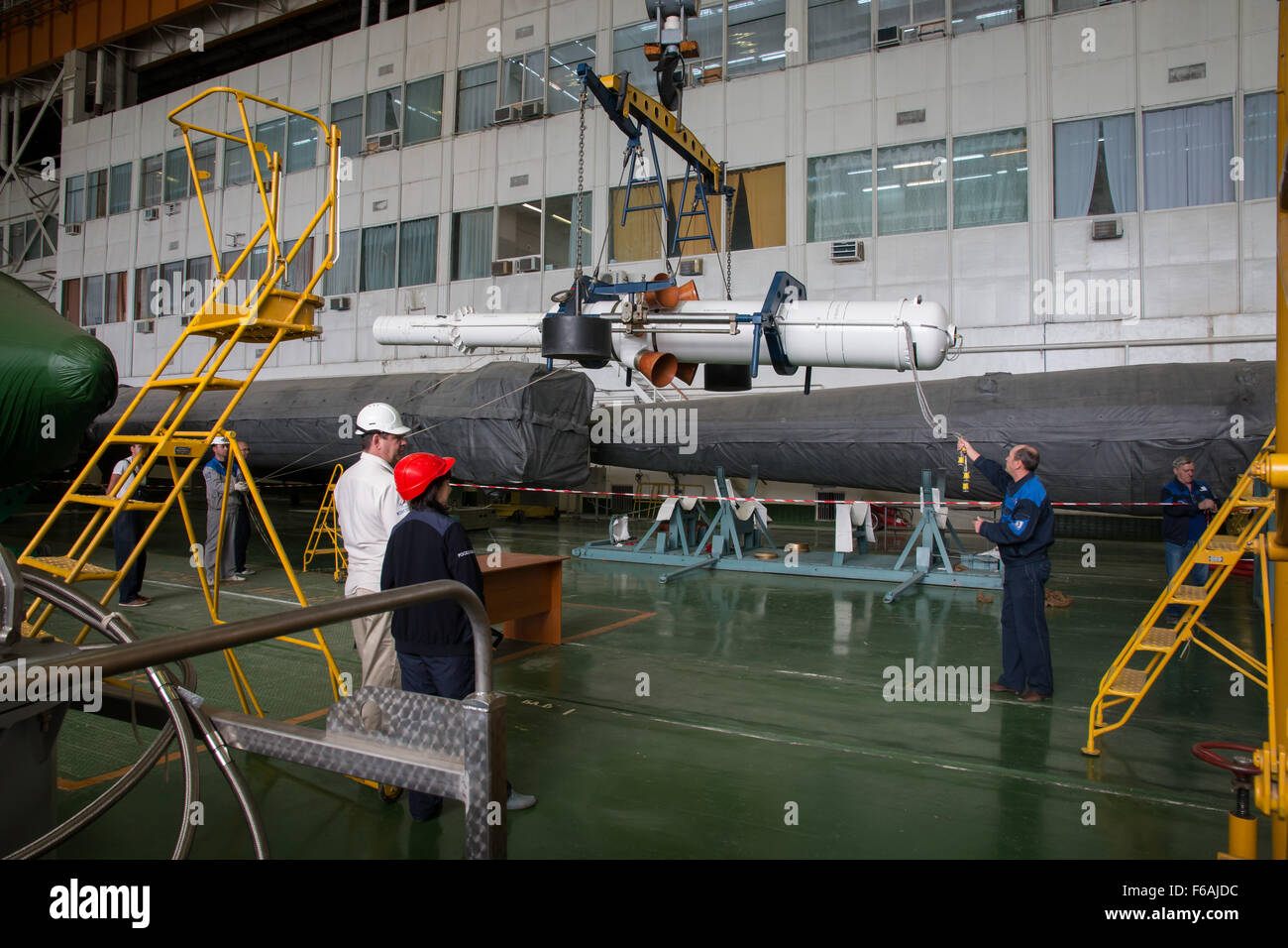 The Soyuz TMA-14M rocket, part of Expedition 41, undergoes final ...