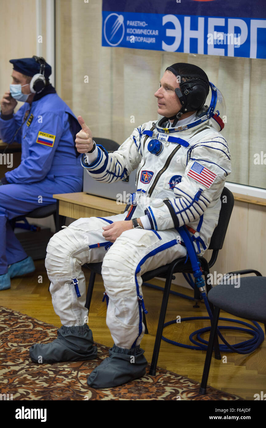 Crew members of Expedition 42, including NASA astronaut Terry Virts ...