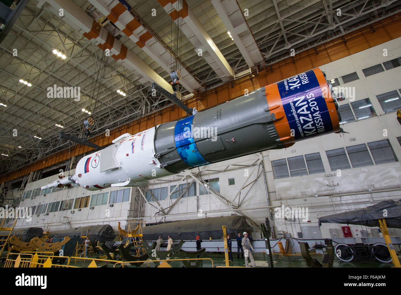 The Soyuz rocket for NASA’s Expedition 41 is assembled at Baikonur ...