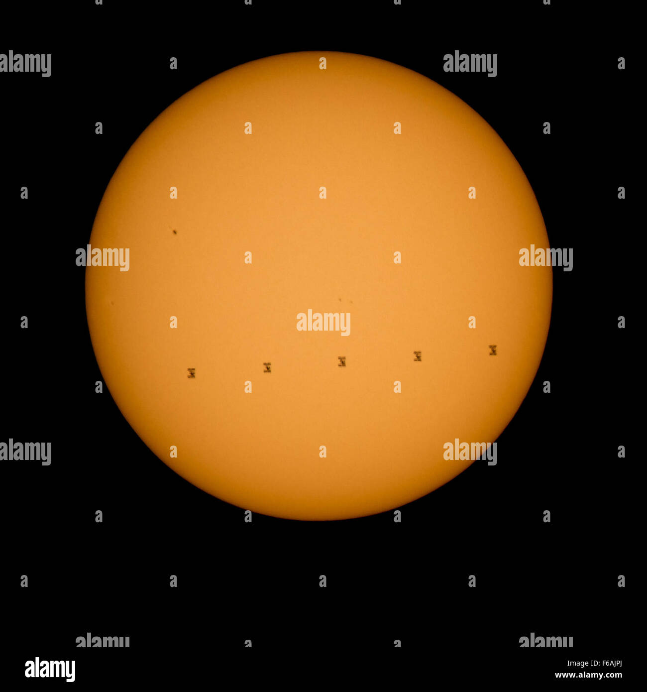 ISS Solar Transit Stock Photo - Alamy