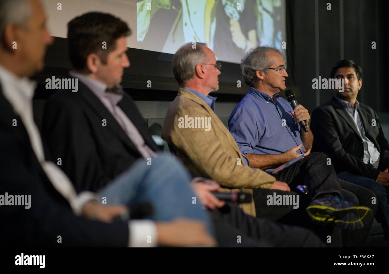 A panel discussion at Columbia University in New York City featuring ...