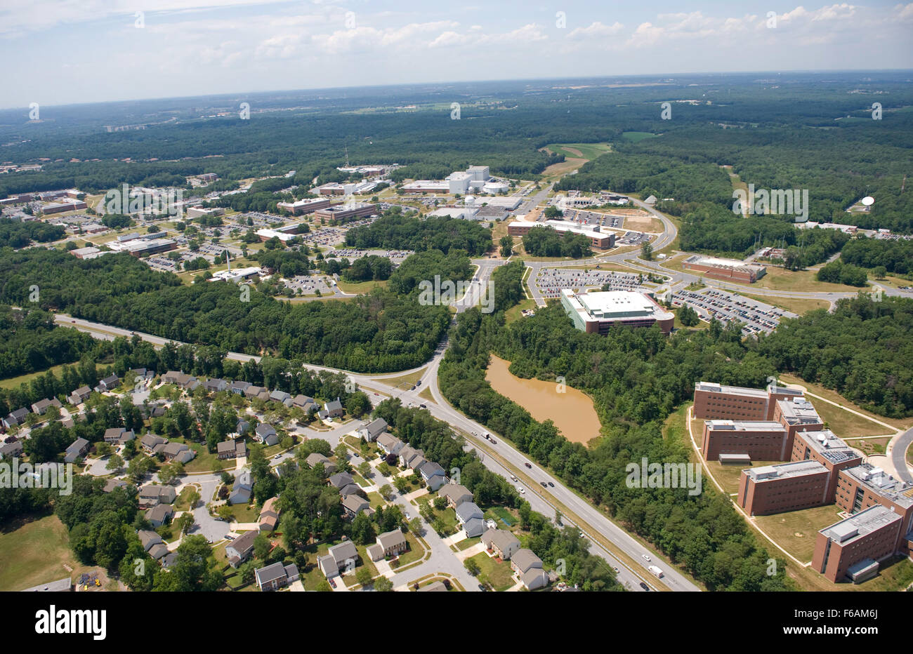 Aerial view of NASA's Goddard Space Flight Center, showcasing its ...