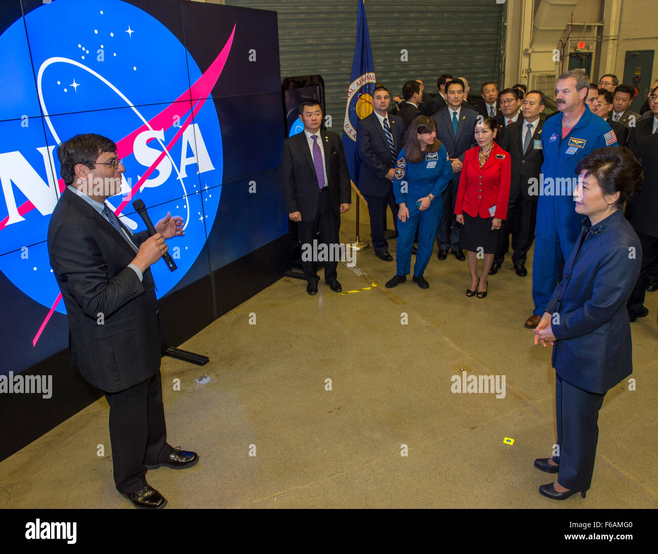 President Park Geun-hye of South Korea Visits NASA Goddar Stock Photo ...
