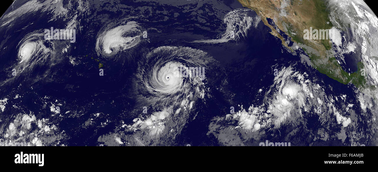 NASA captured images of four tropical cyclones spanning the Pacific ...