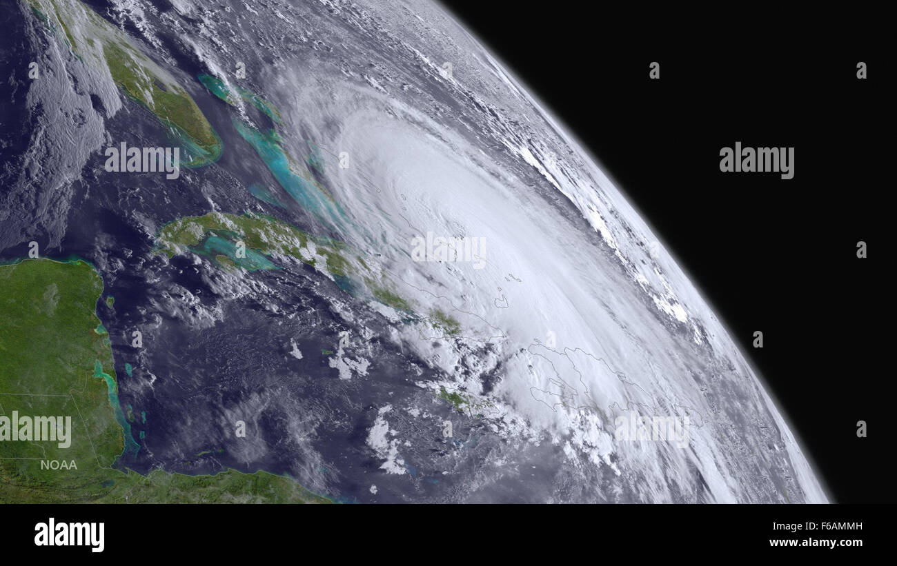 Hurricane Joaquin is observed from the GOES-West satellite. The ...