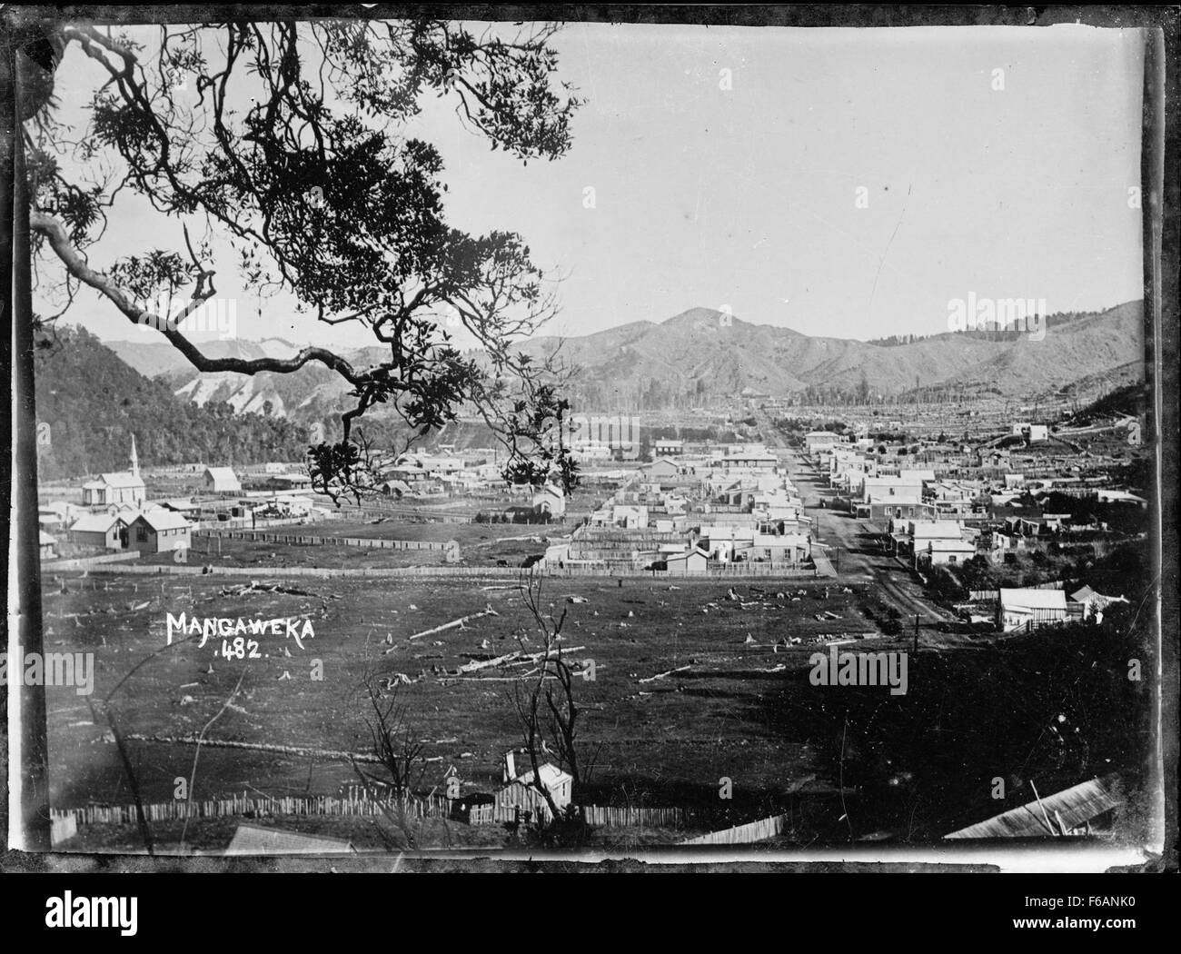 A scenic view looking south from Mangaweka in the Rangitikei region of ...