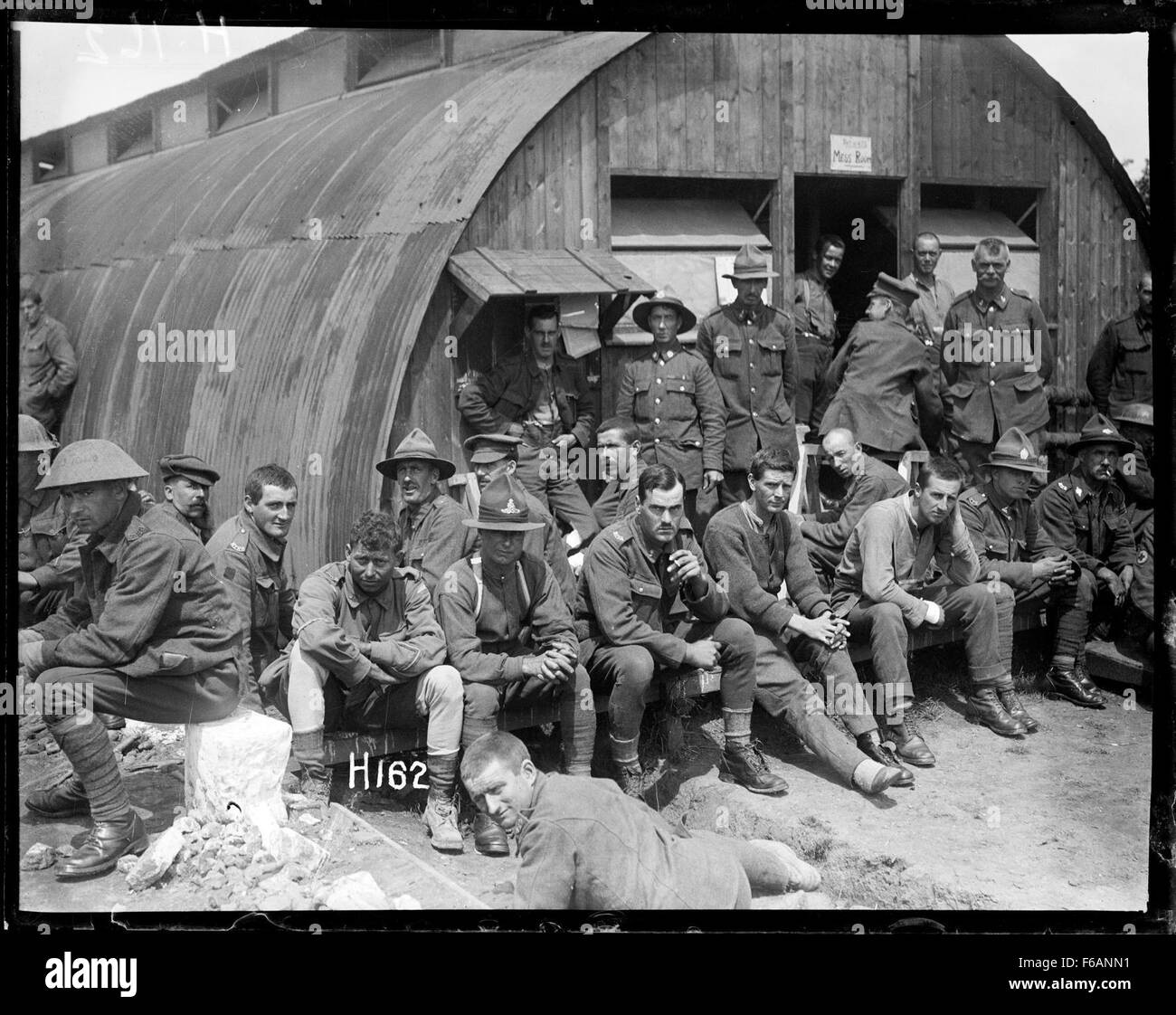 Members of the New Zealand Field Ambulance Brigade, pictured outside ...