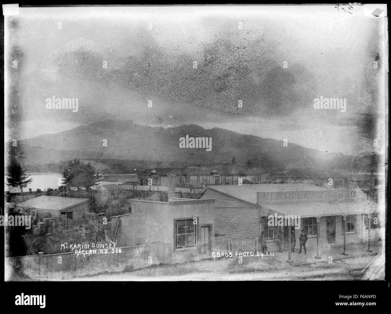 Mount Karioi from Raglan, 1911 - Photograph taken by Gilmour Stock ...
