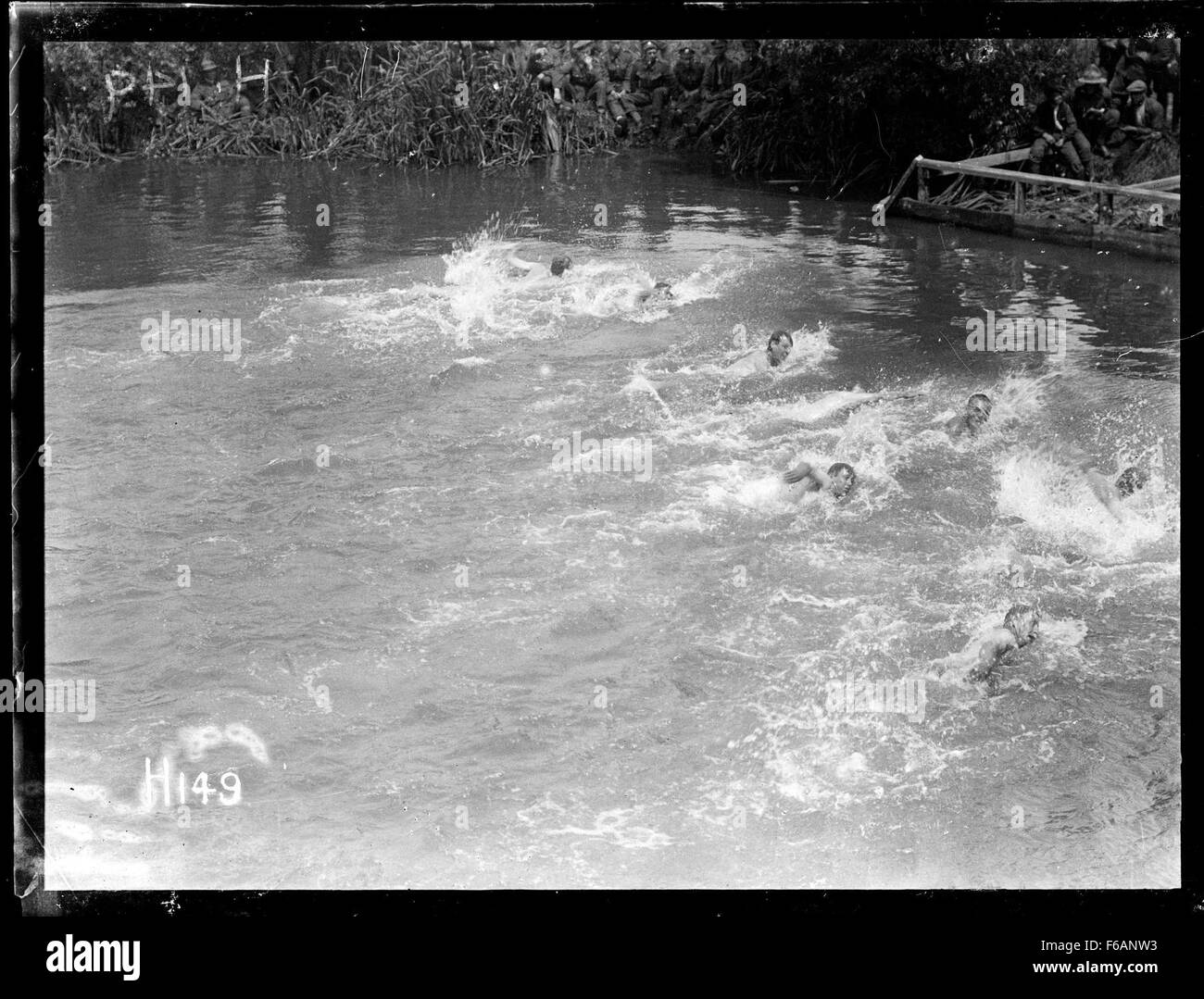 This photograph shows a race in progress at the New Zealand Division’s ...