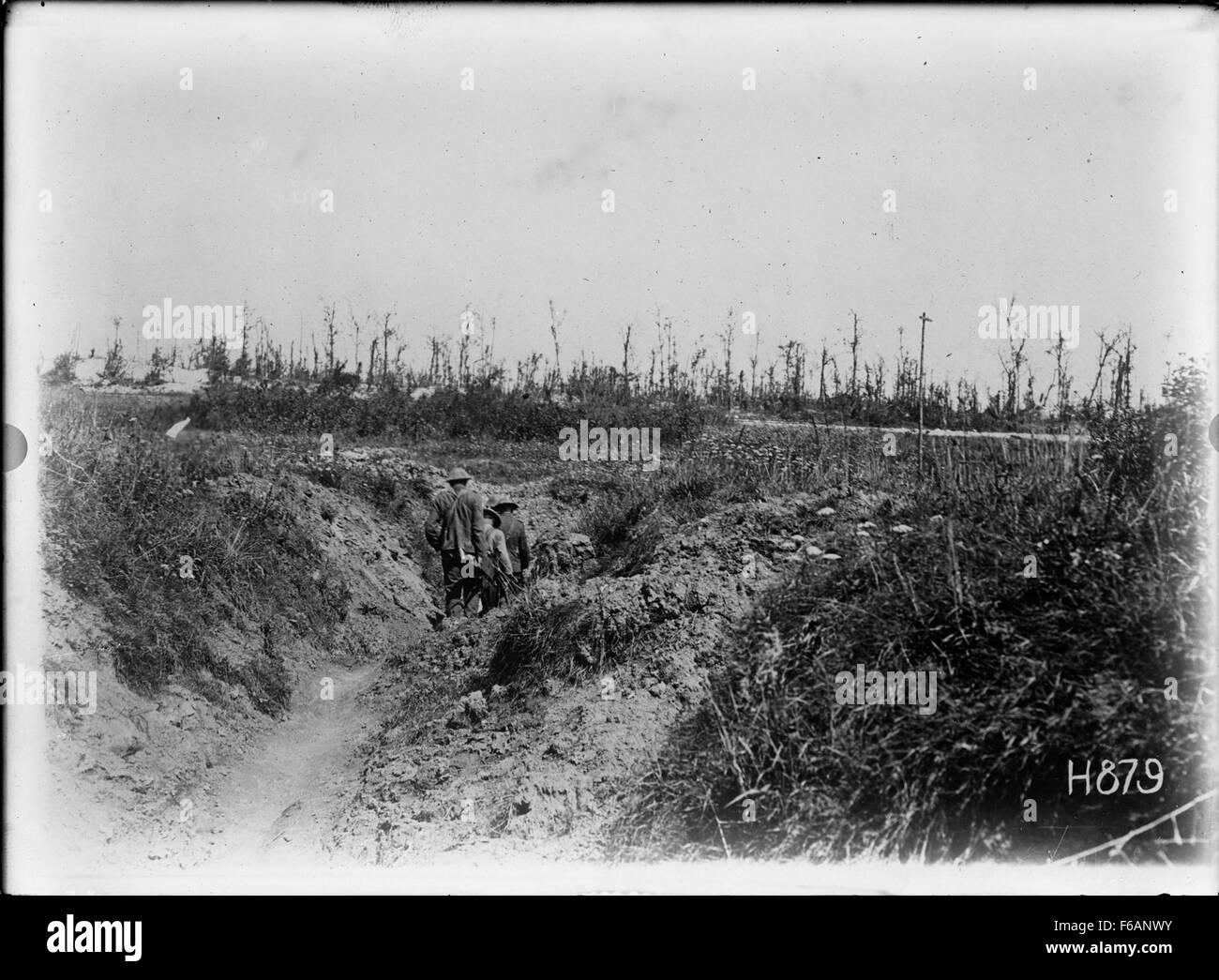 A ration party on its way to the front line depicts soldiers during ...