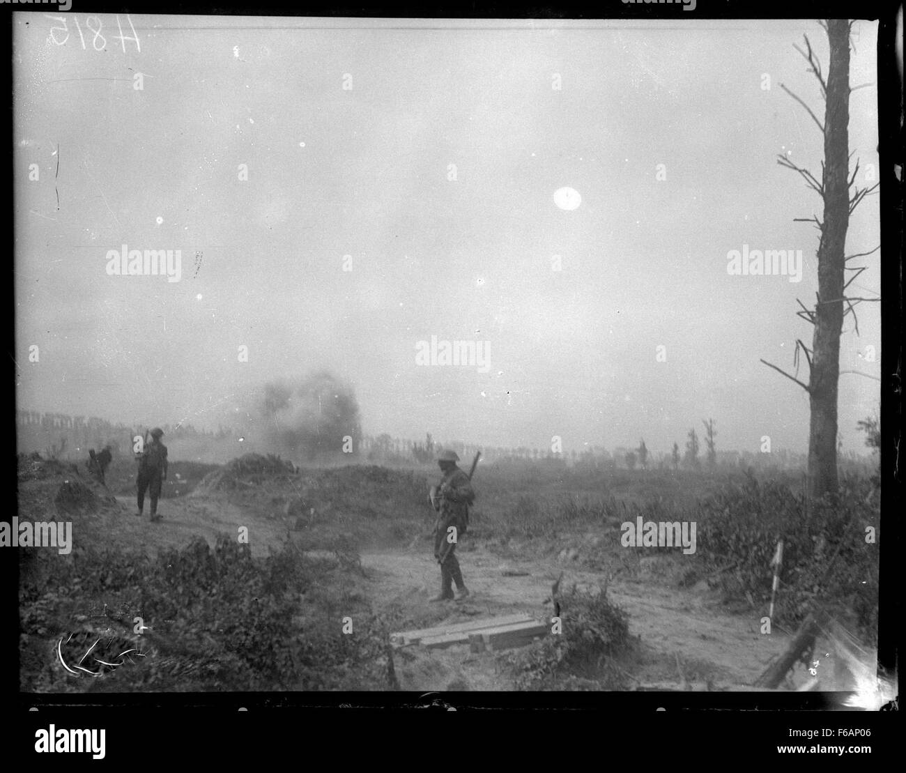 This powerful World War I photograph shows a shell bursting near New ...