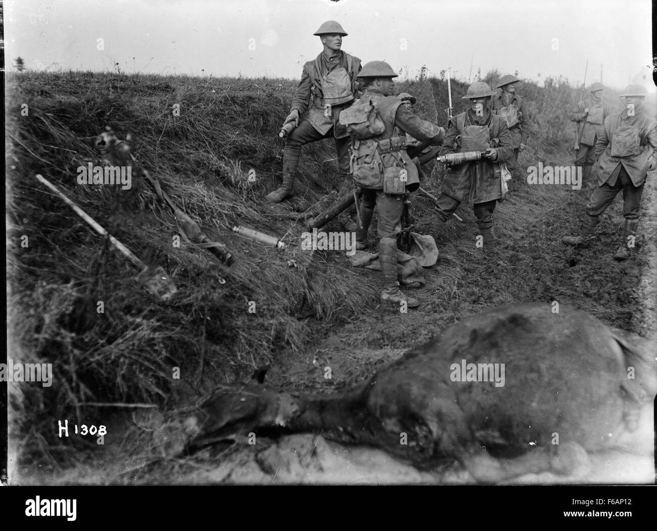 This photograph features New Zealand soldiers during World War I, taken ...