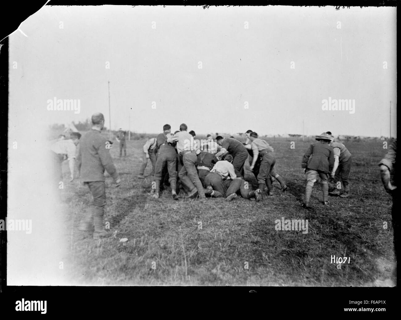 New Zealand soldiers playing rugby, Fontaine Stock Photo - Alamy