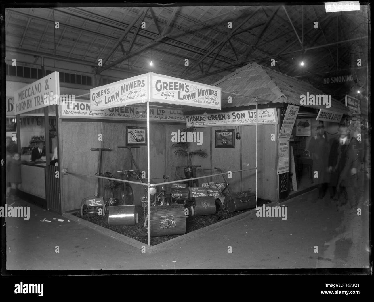 A stand at a trade fair in 1930, advertising Green's Stock Photo - Alamy