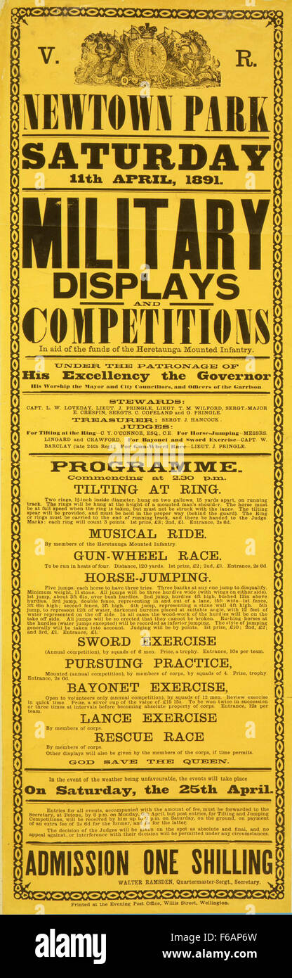 The Newtown Park event on April 11, 1891, featured various military ...
