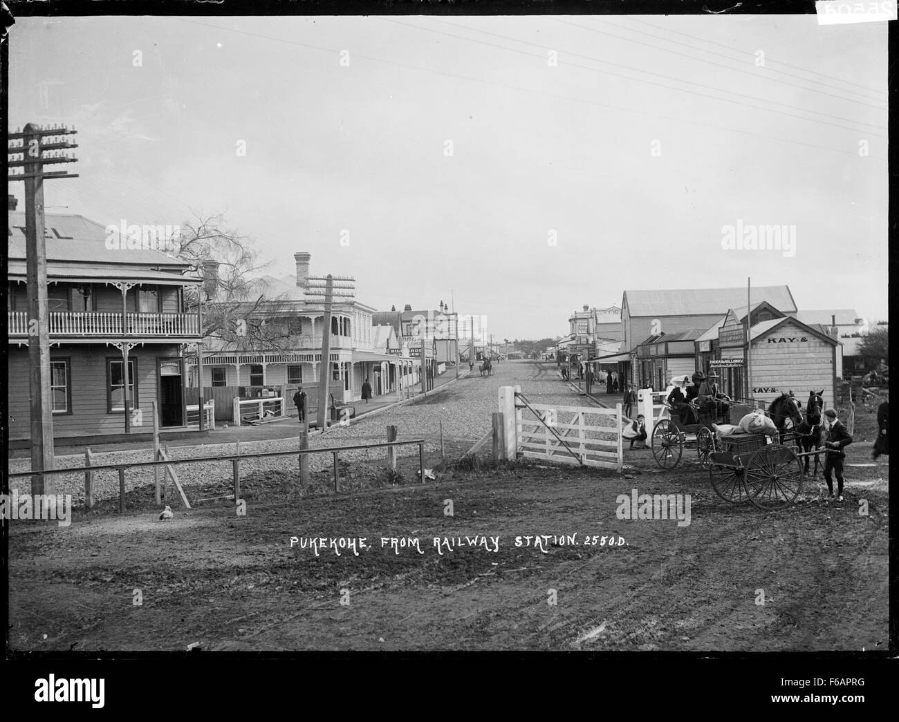 This image of Pukekohe viewed from the Railway Station captures a ...