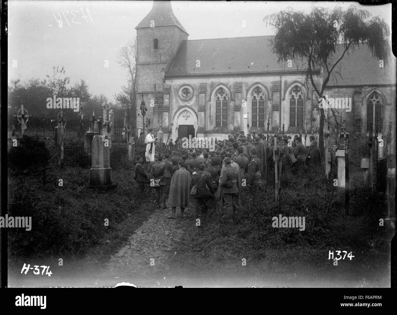 All Souls Day Memorial Funeral Burial Service In The Churchyard Stock