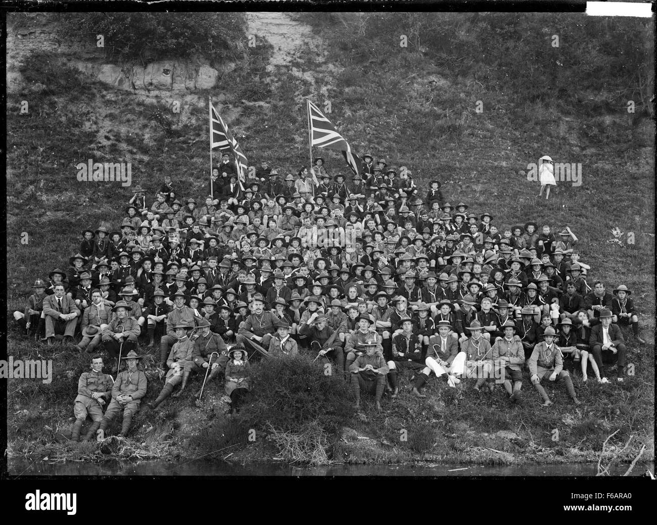 This image captures a group of Scouts participating in outdoor ...