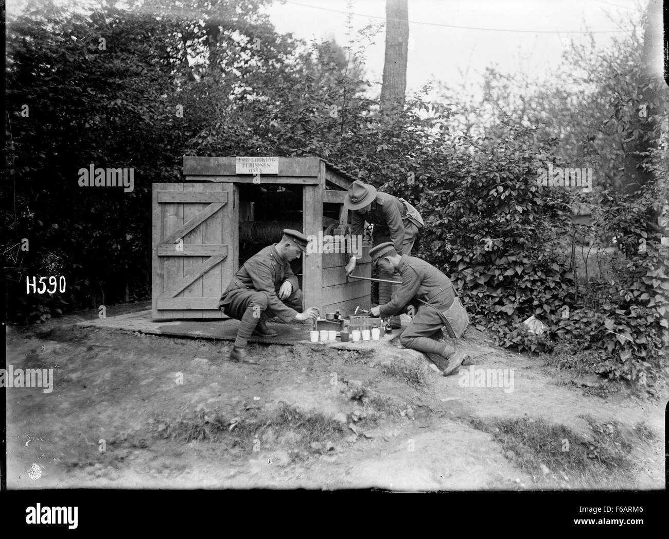 Military personnel hygiene Black and White Stock Photos & Images - Alamy