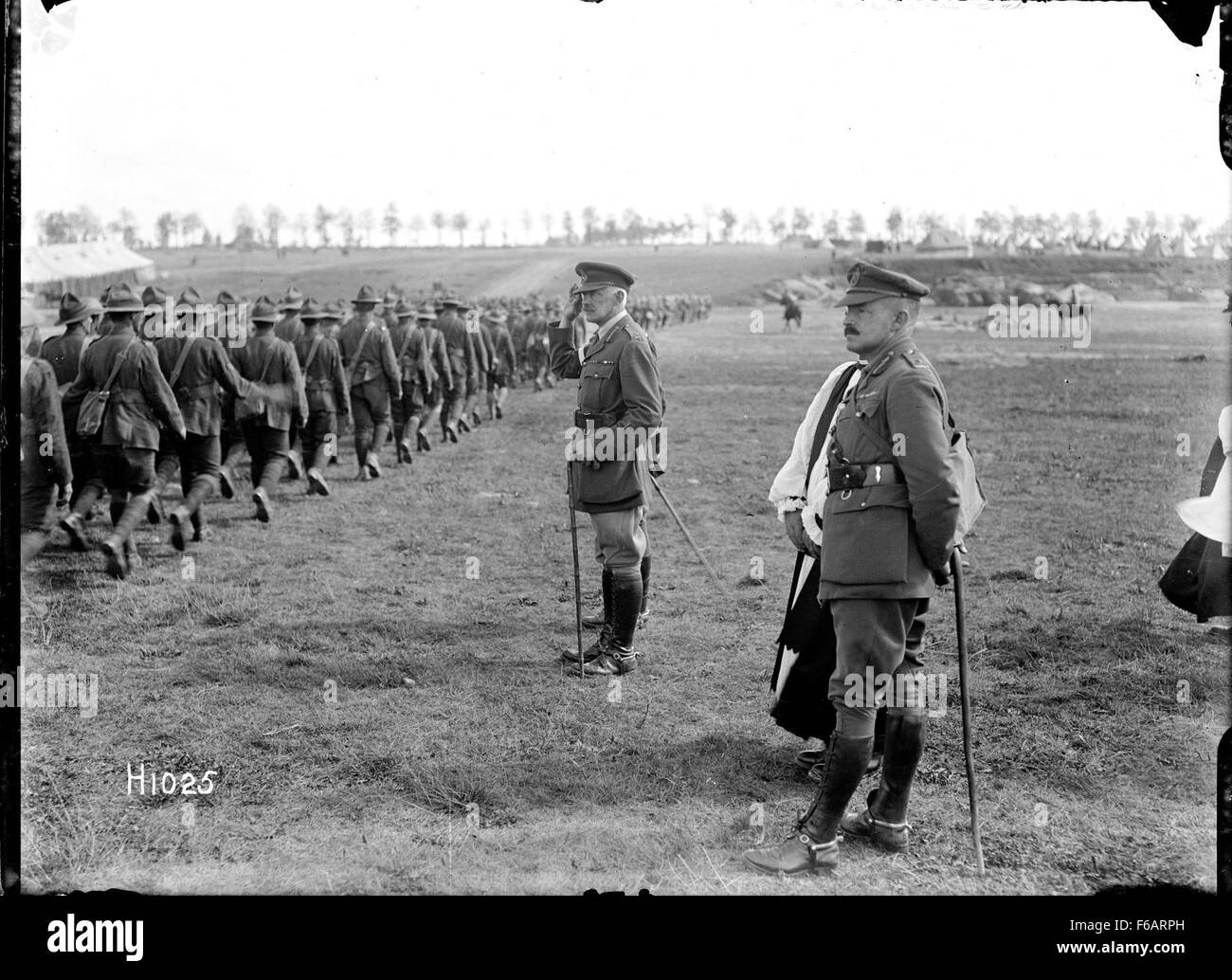 A photo capturing the moment the Corps Commander takes the salute ...