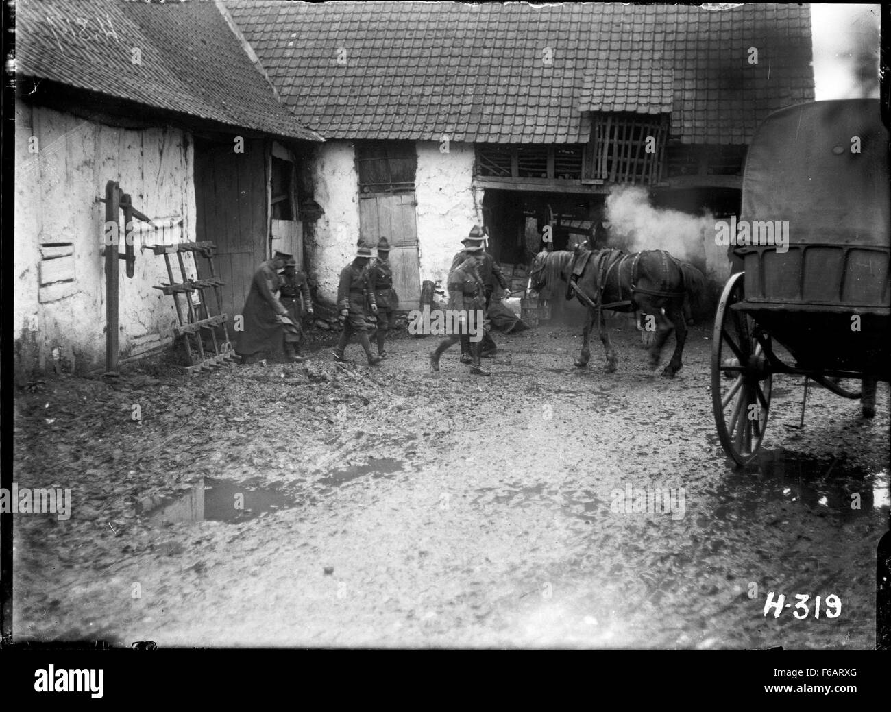 The New Zealand Commander, during a military inspection tour, reviews ...