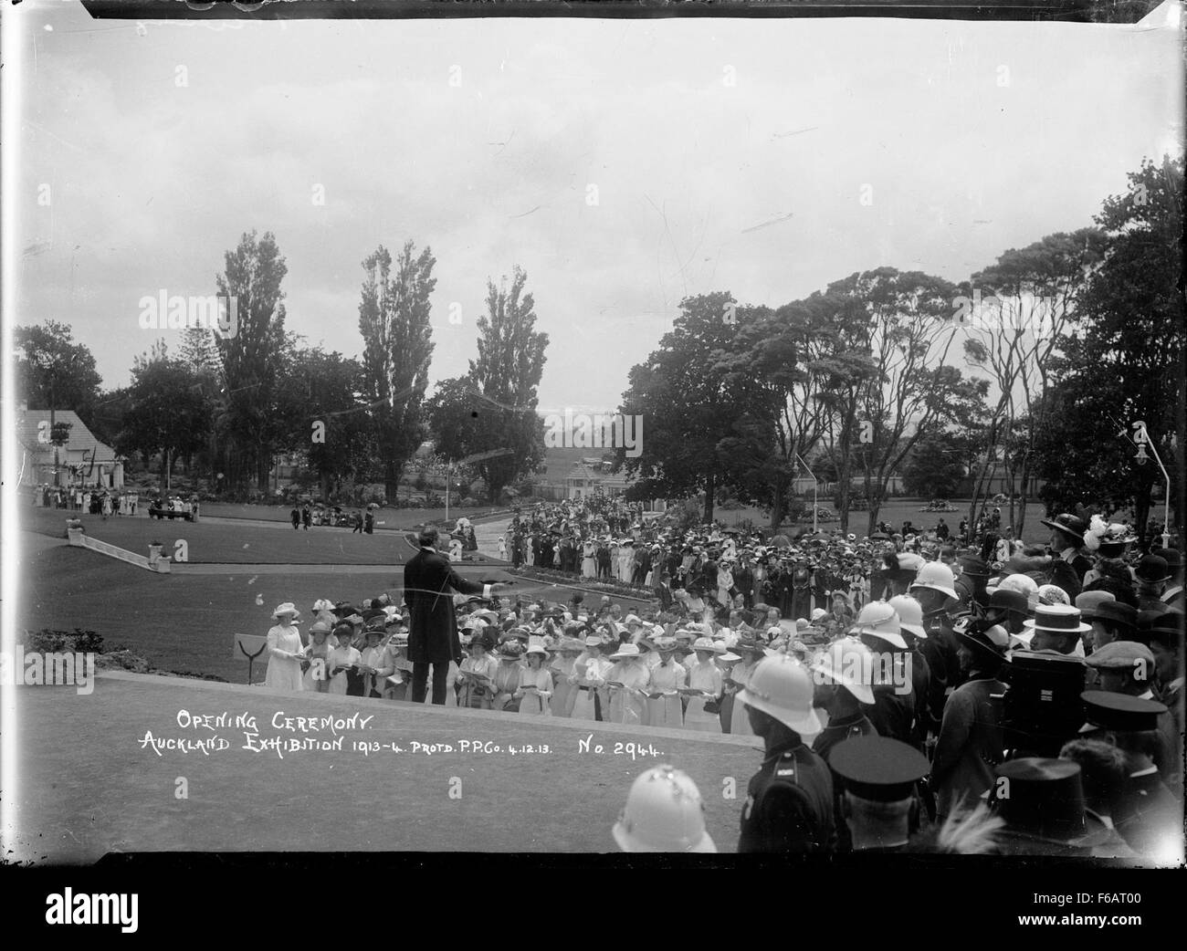 The opening ceremony of the Auckland Exhibition at the Auckland Domain ...